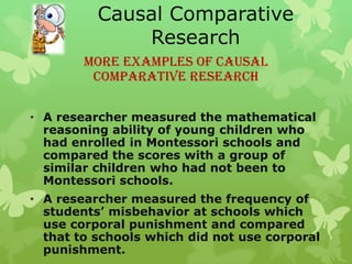 Causal comparative research ckv | PPTX