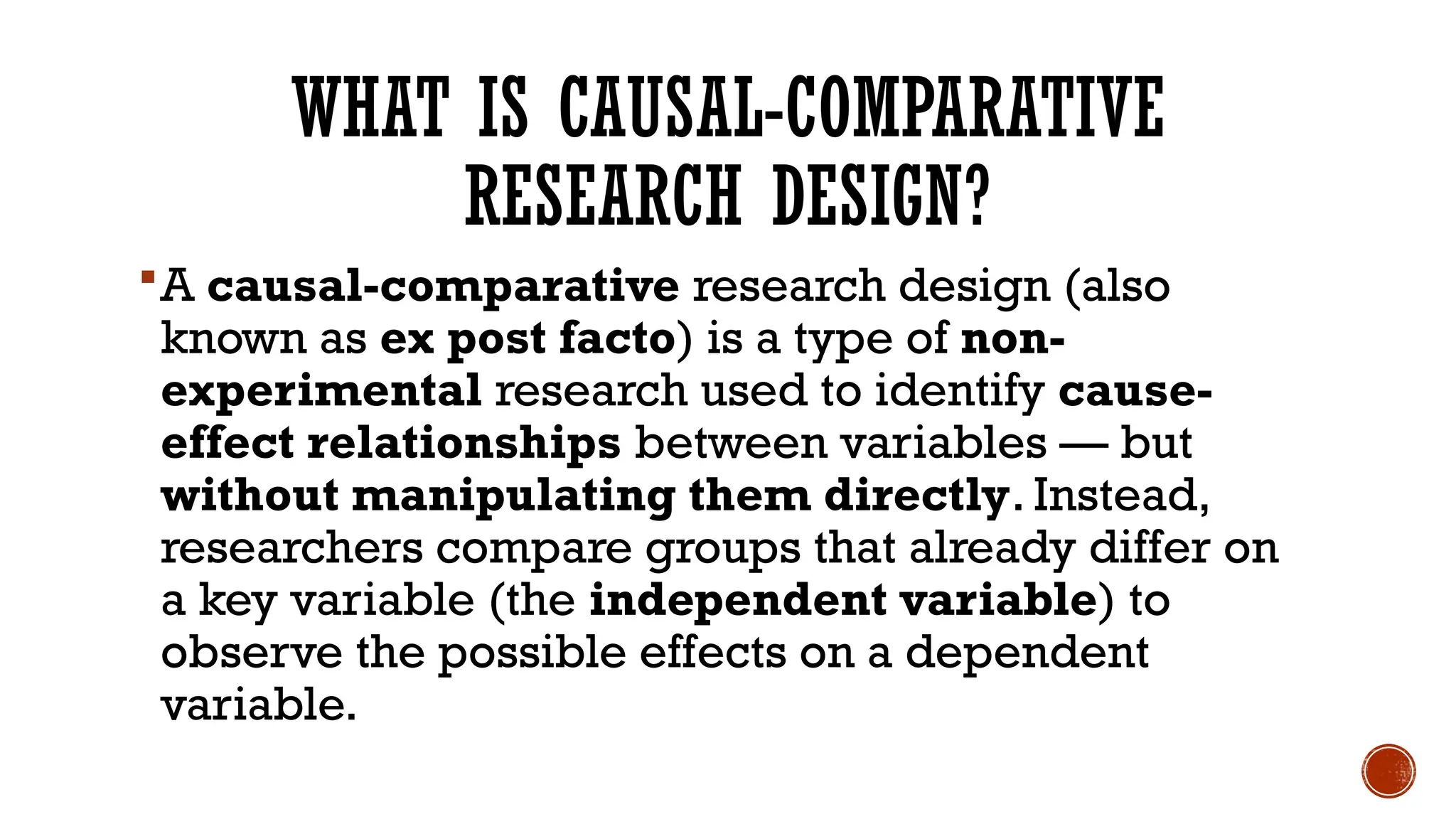 Causal comparative design researchdesign | PPTX