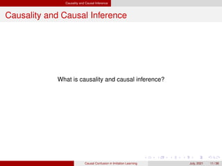 Causal Confusion in Imitation Learning | PPT