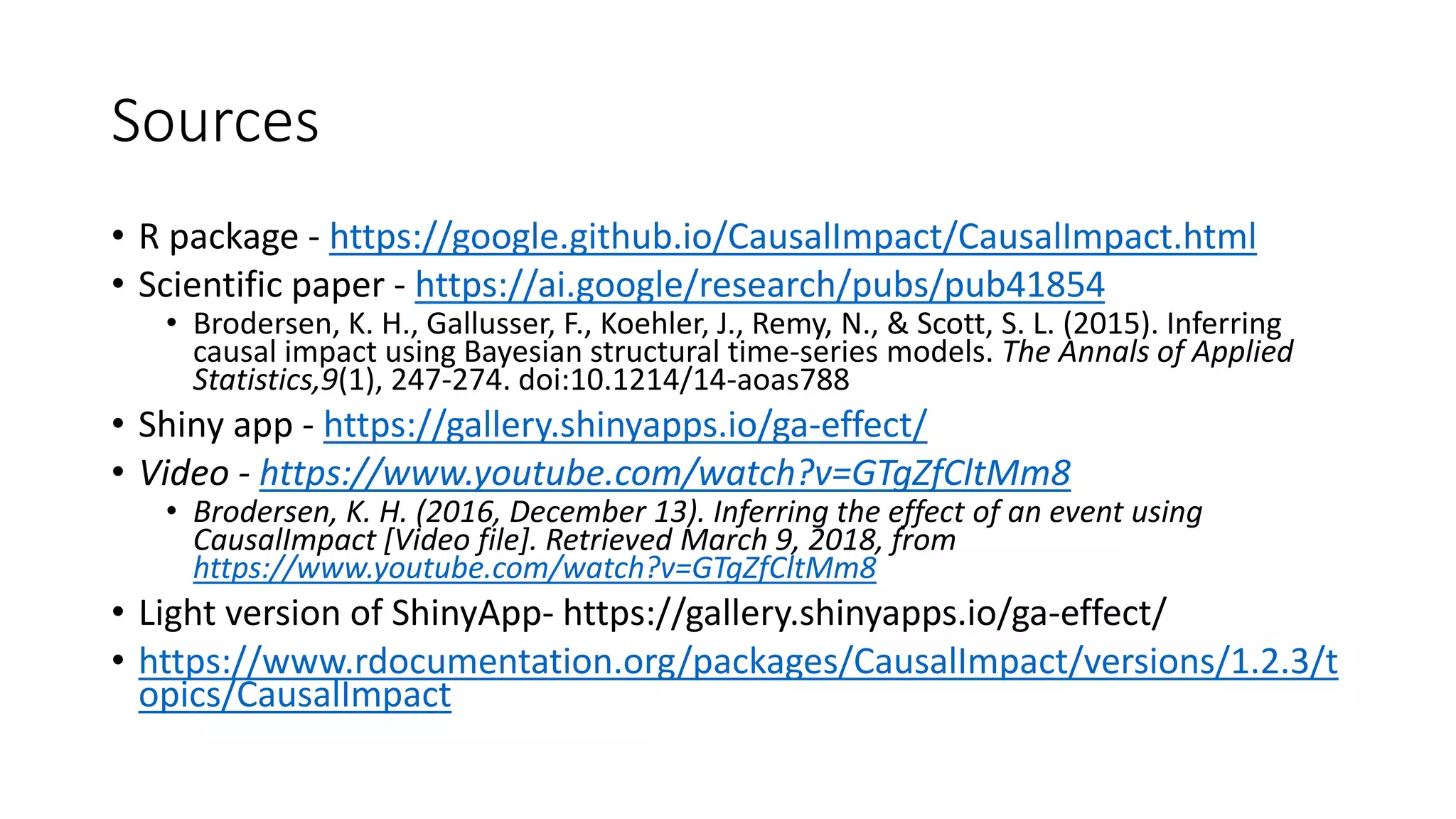 Causal Impact - Evaluating incrementality of marketing campaigns | PDF