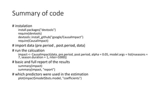 Causal Impact - Evaluating incrementality of marketing campaigns | PDF