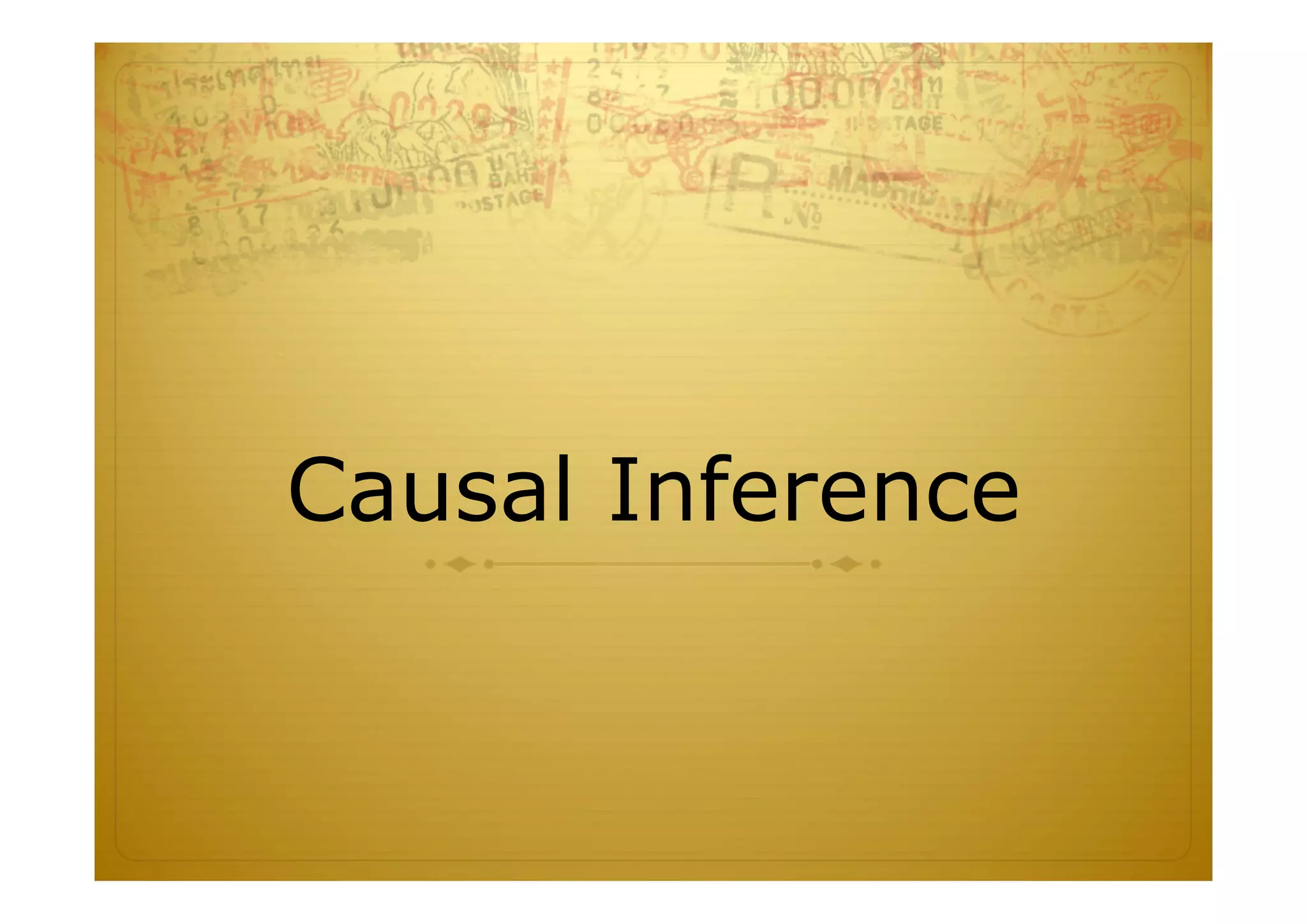 Causal Inference PowerPoint | PDF