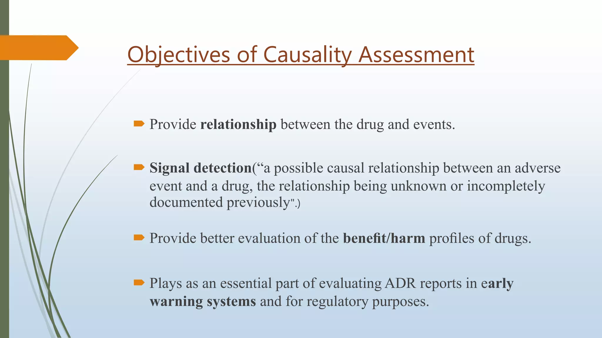 Causality assessment,methods,pharmacovigilance | PPTX