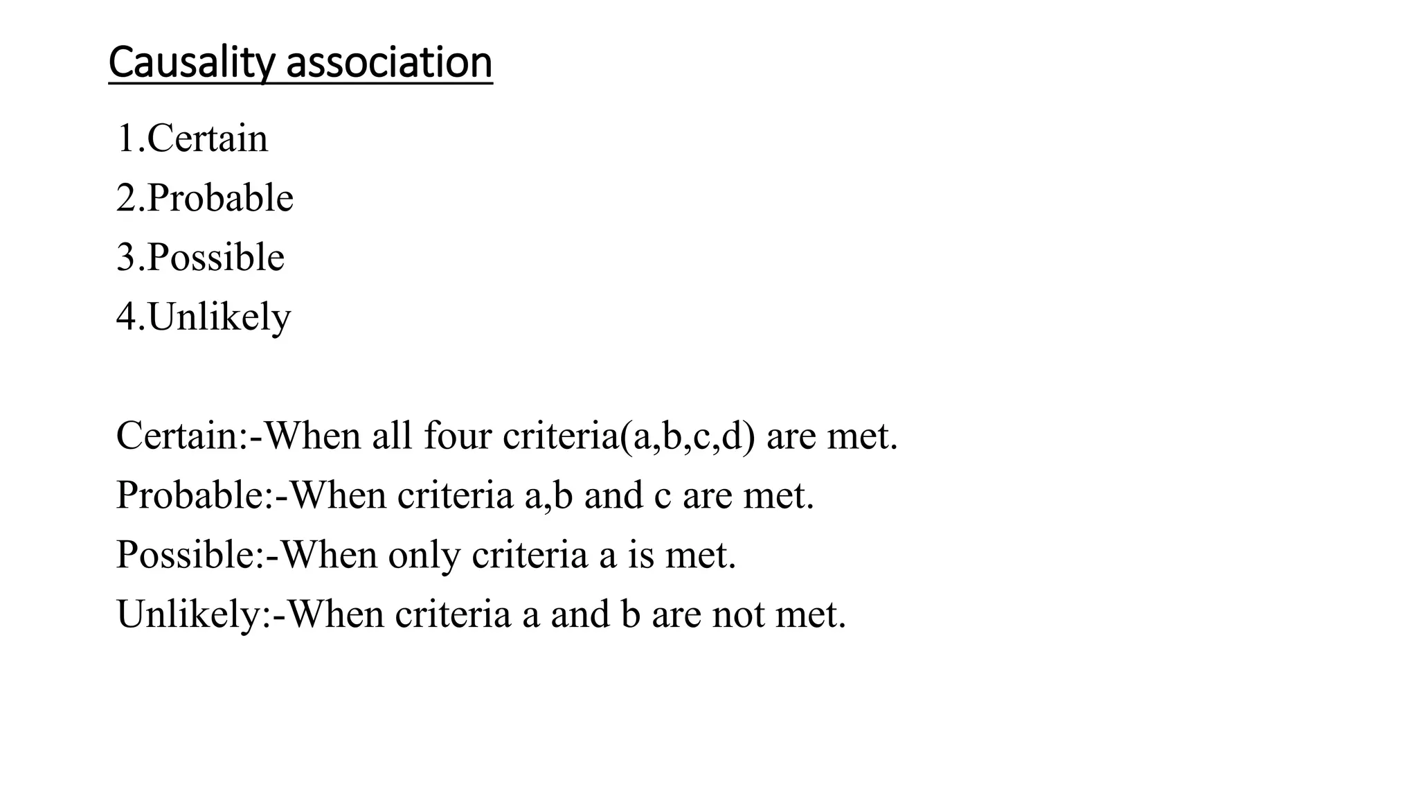 Causality assessment scale | PPTX
