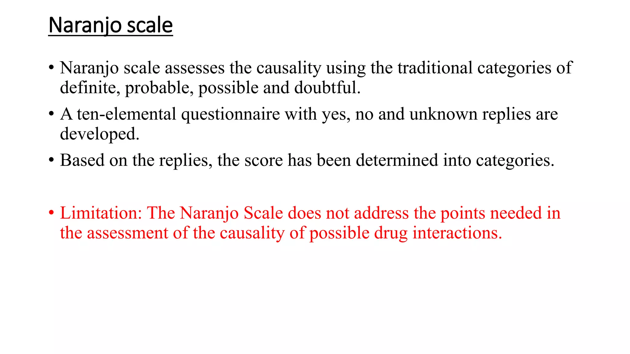 Causality assessment scale | PPTX
