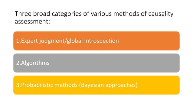 Causality assessment scale | PPTX | Pharmaceutical Drugs | Medical Health