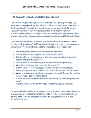 Causality assessment scales | DOCX