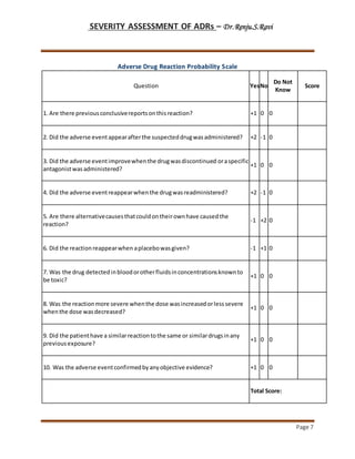 Causality assessment scales | DOCX