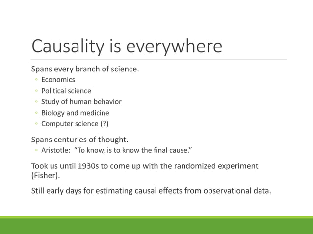 Causal inference in practice | PPTX
