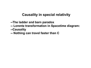 Causality in special relativity | PPT