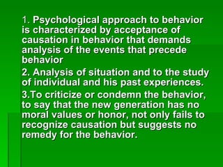 Causation in behavior1 | PPT