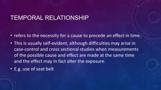Causation in epidemiology | PPTX