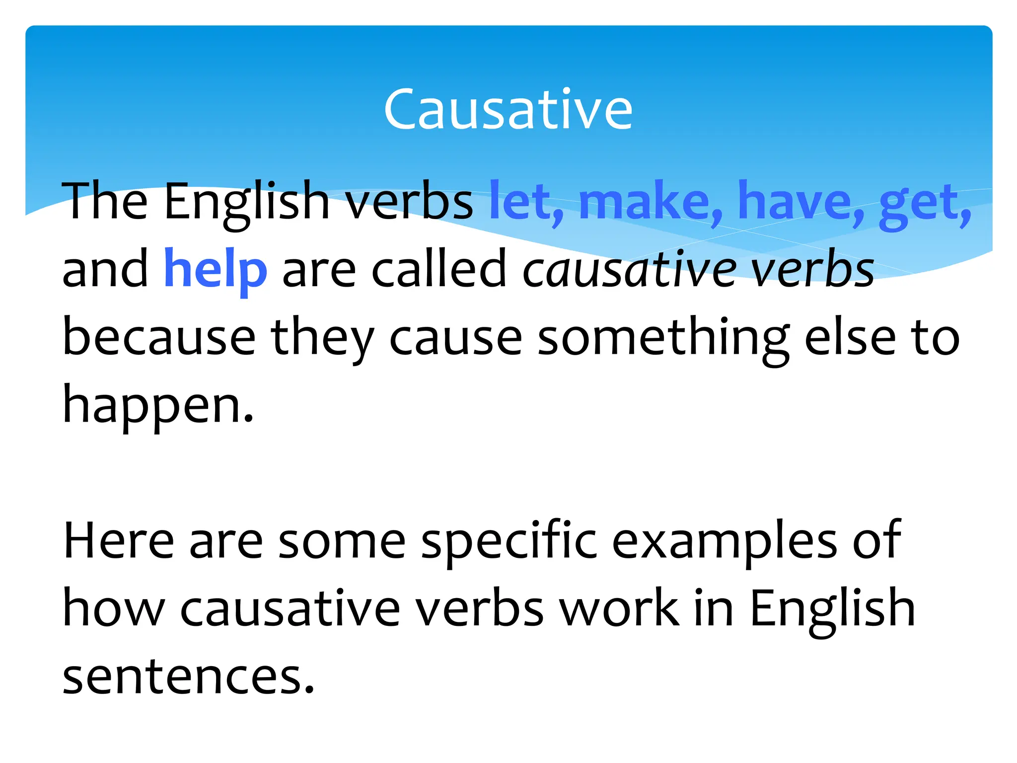 causative from in English with examples | PPTX