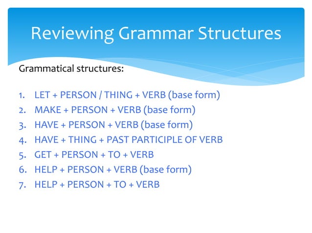 causative from in English with examples | PPT