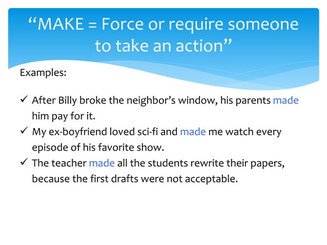 causative from in English with examples | PPT