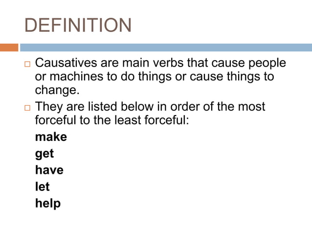 Causatives | PPTX