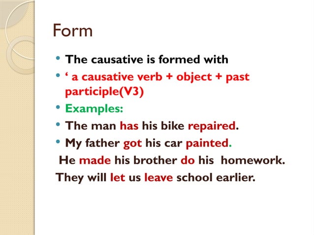 Causatives.pptx English world10 grammar7 | PPT