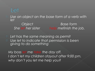 Causatives 2° modelo | PPT