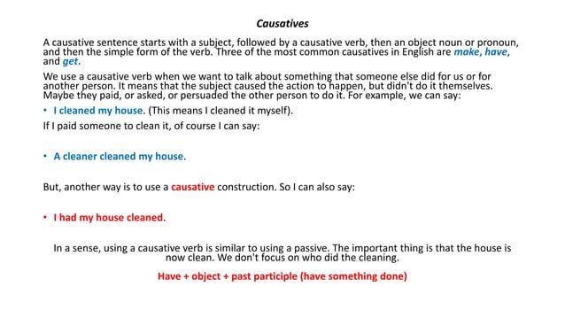 Causatives and modals | PPTX