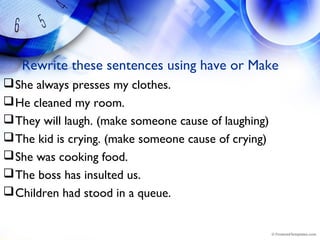 Causative Sentences | PPT