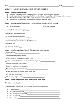 Causatives review | DOCX