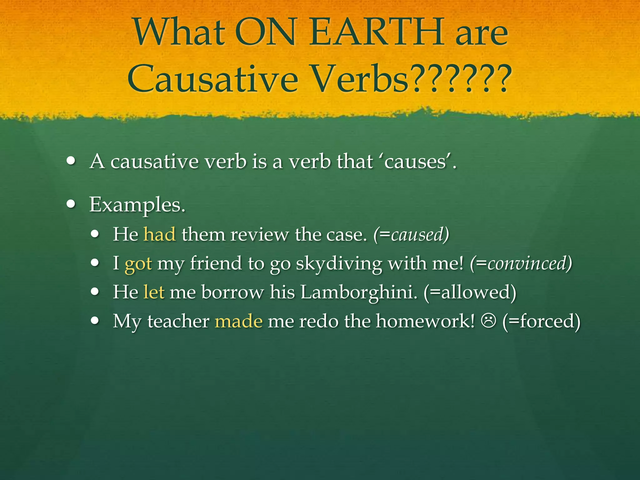 Causative verbs | PPTX