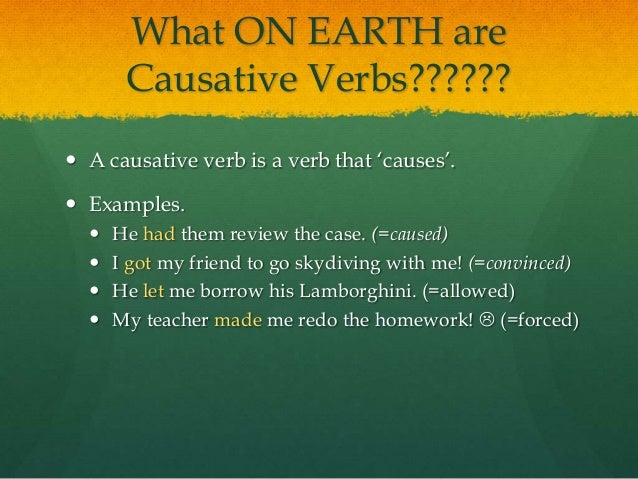 Causative verbs