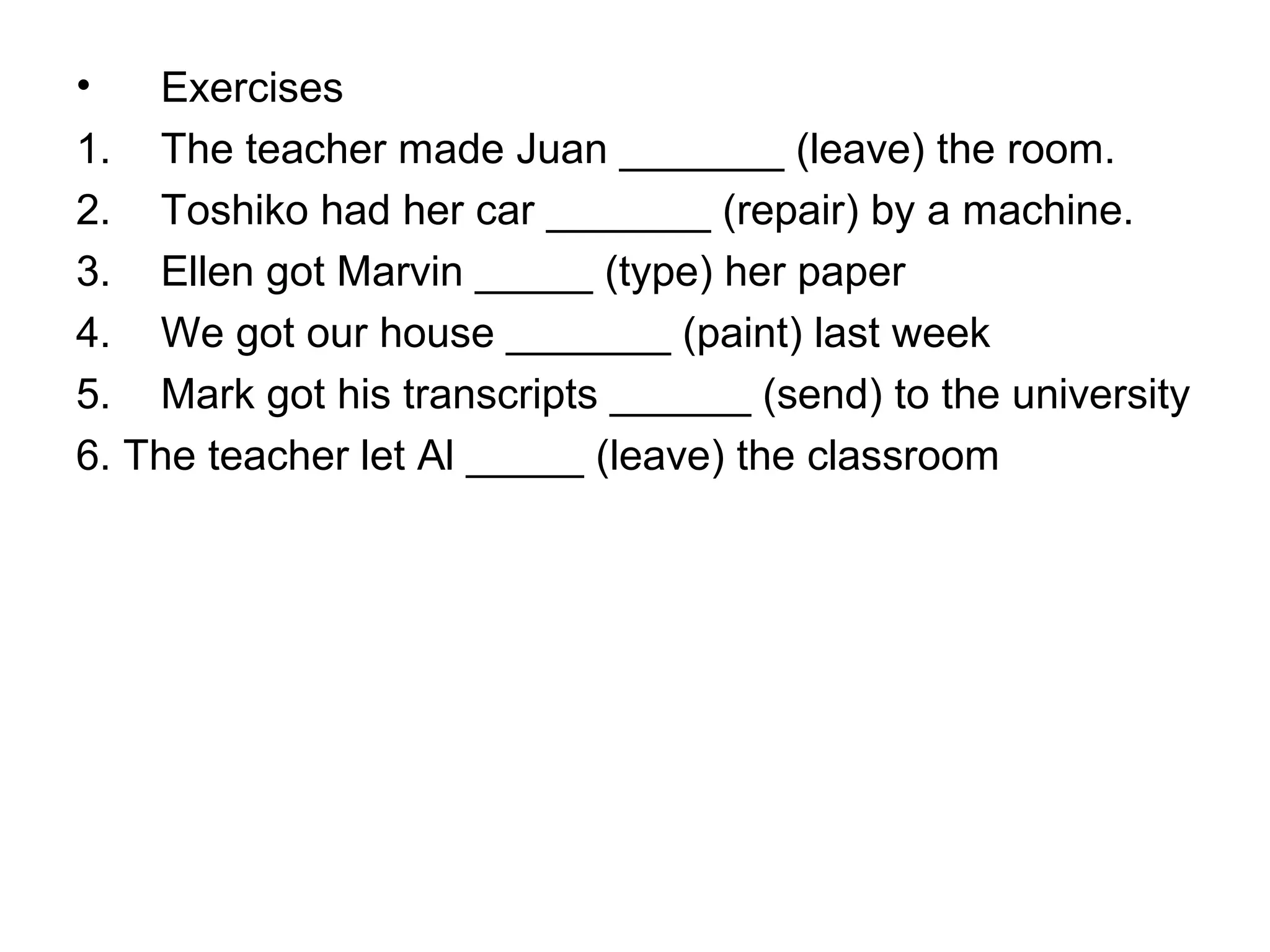 Causative verbs | PPT