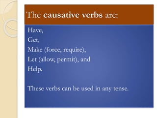 Causative Verbs in English | PPT