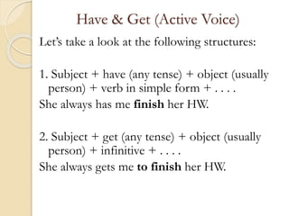 Causative Verbs in English | PPT