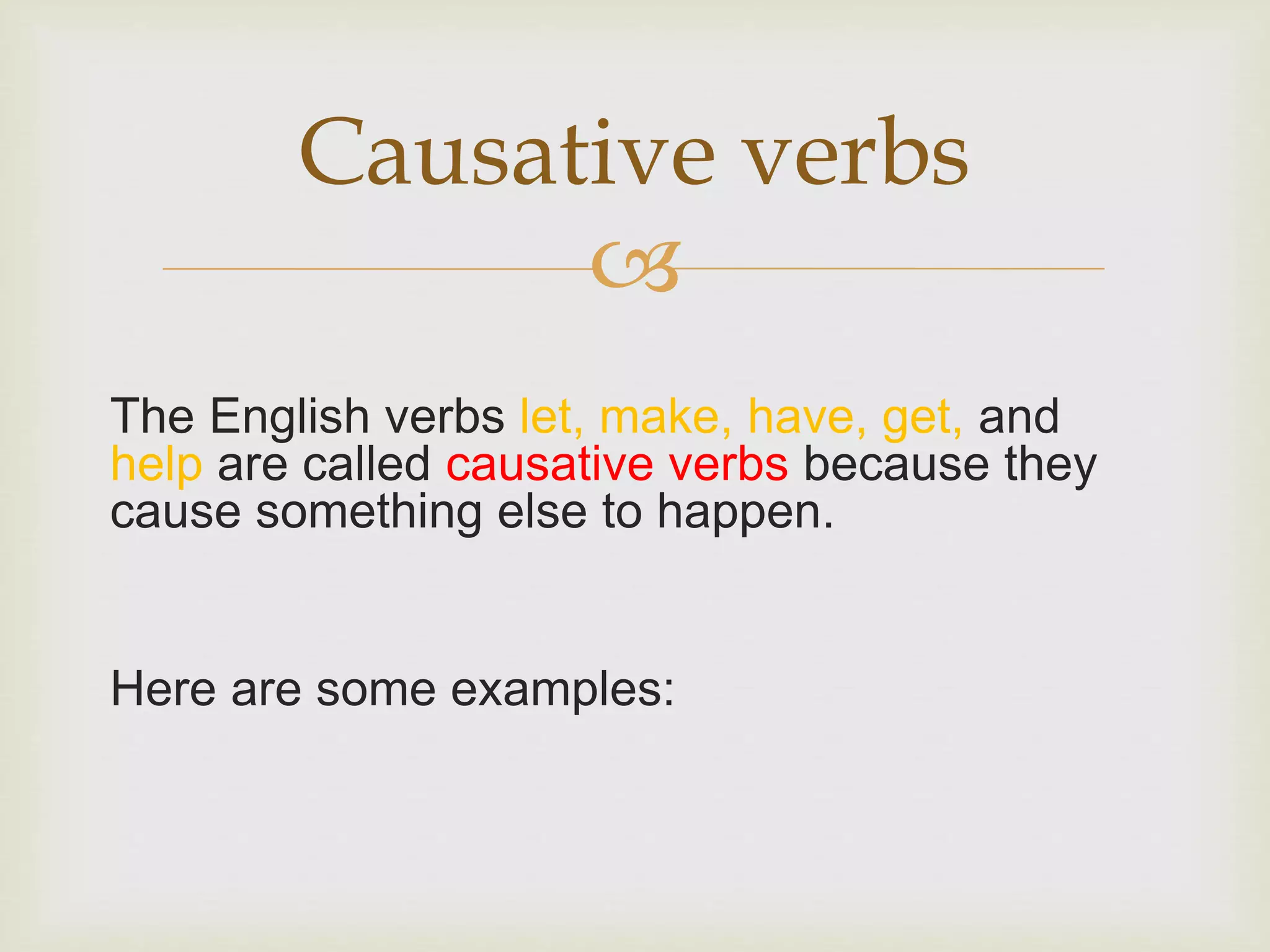 Causative verbs | PPT