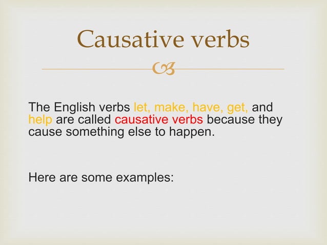 Causative verbs | PPT