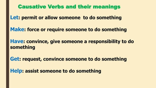Causative verbs | PPTX
