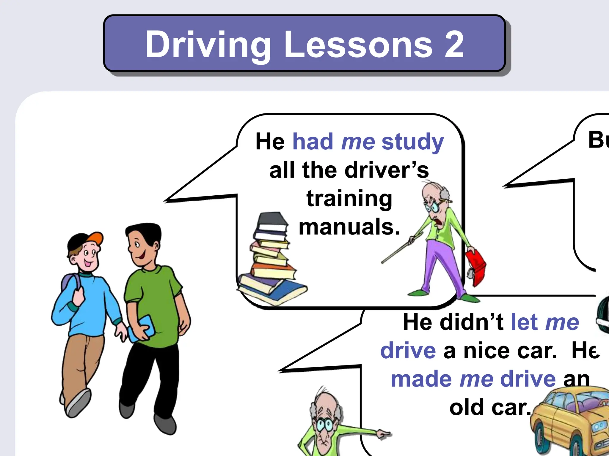 causative verbs PowerPoint explanation for students | PPTX