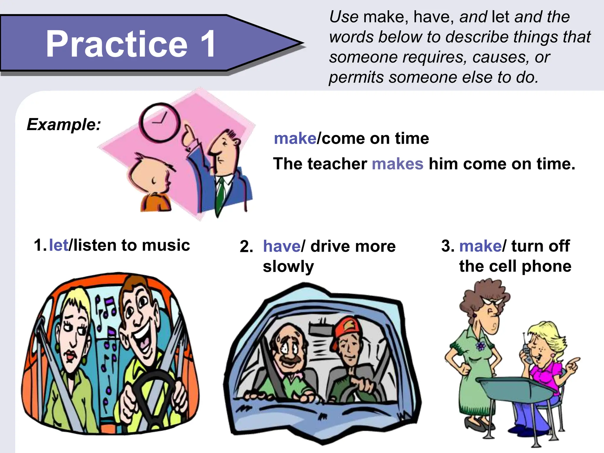 causative verbs PowerPoint explanation for students | PPTX