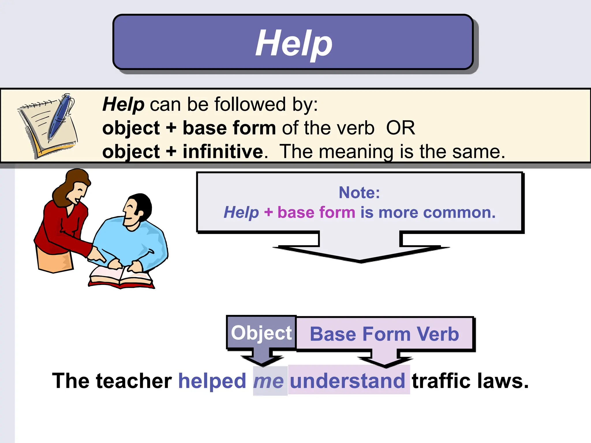 causative verbs PowerPoint explanation for students | PPTX