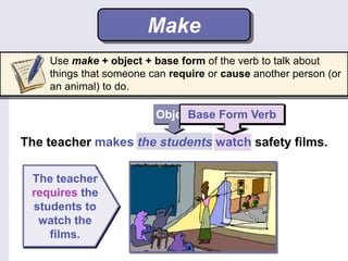 causative verbs PowerPoint explanation for students | PPTX