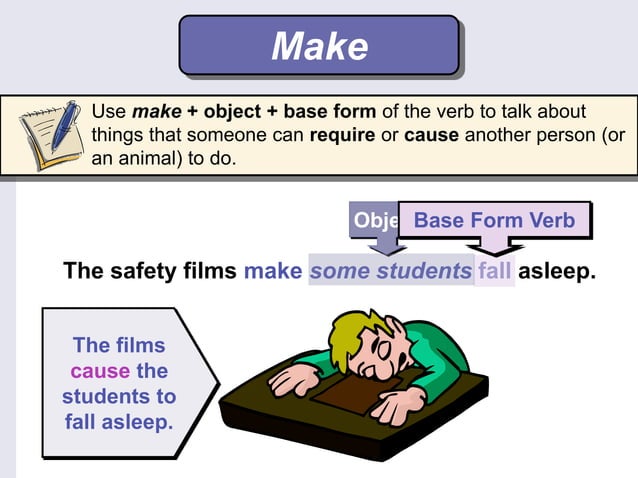 causative verbs PowerPoint explanation for students | PPTX