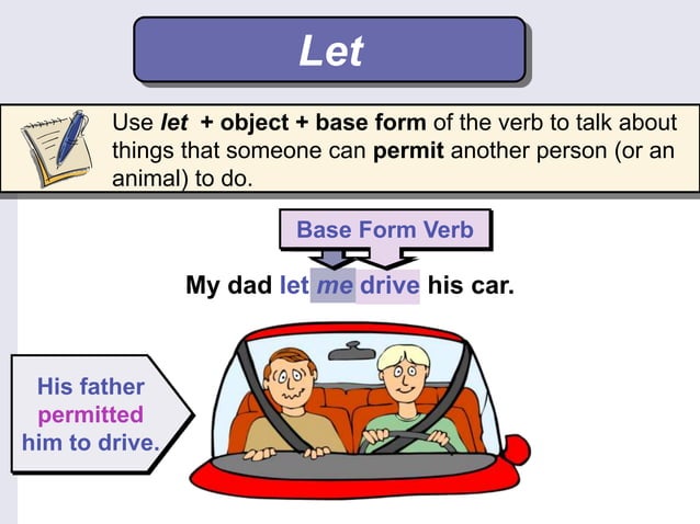 causative verbs PowerPoint explanation for students | PPTX