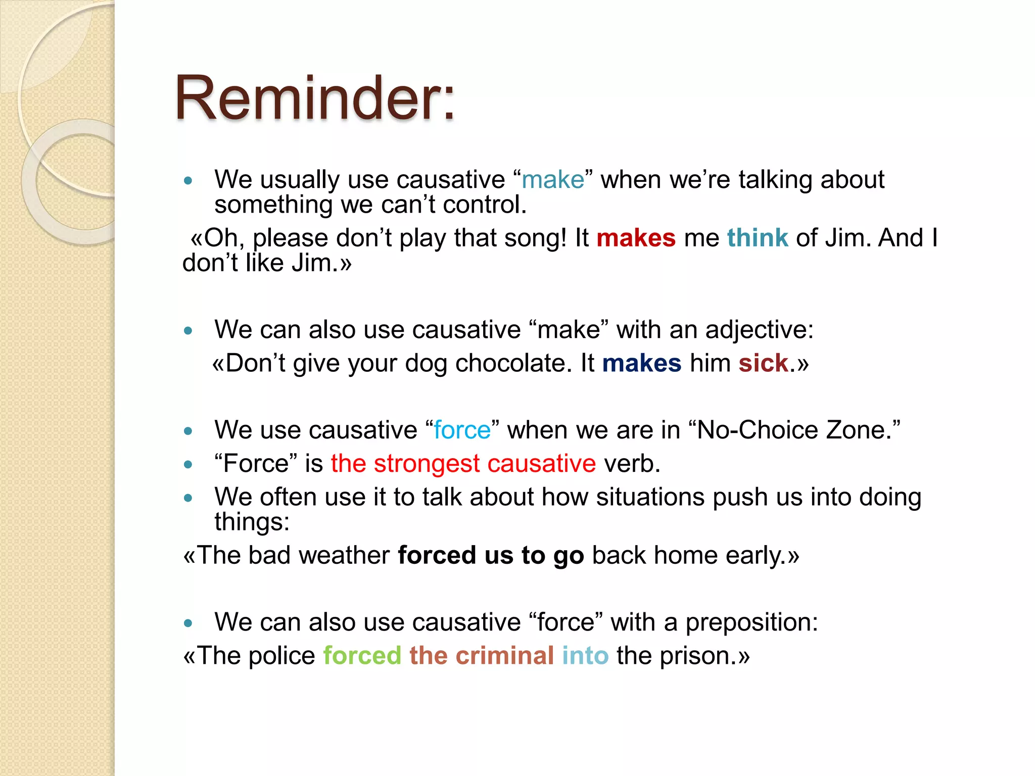 Causative Verbs by Miss Durmus | PPTX