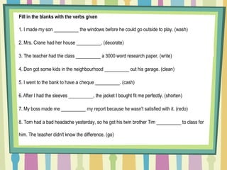 Causative verbs grade 9 ppt | PPT