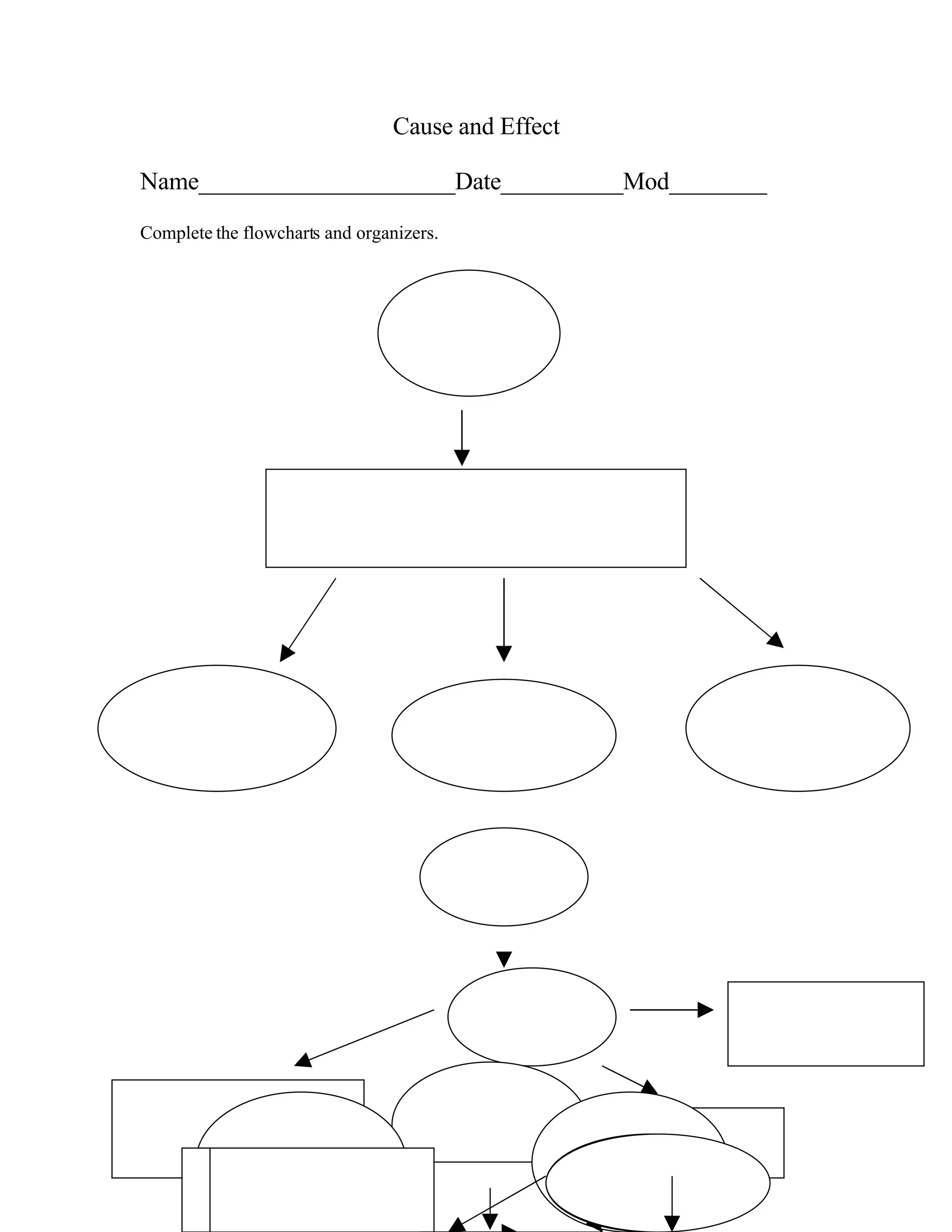 Cause and Effect Graphic Organizer | DOC