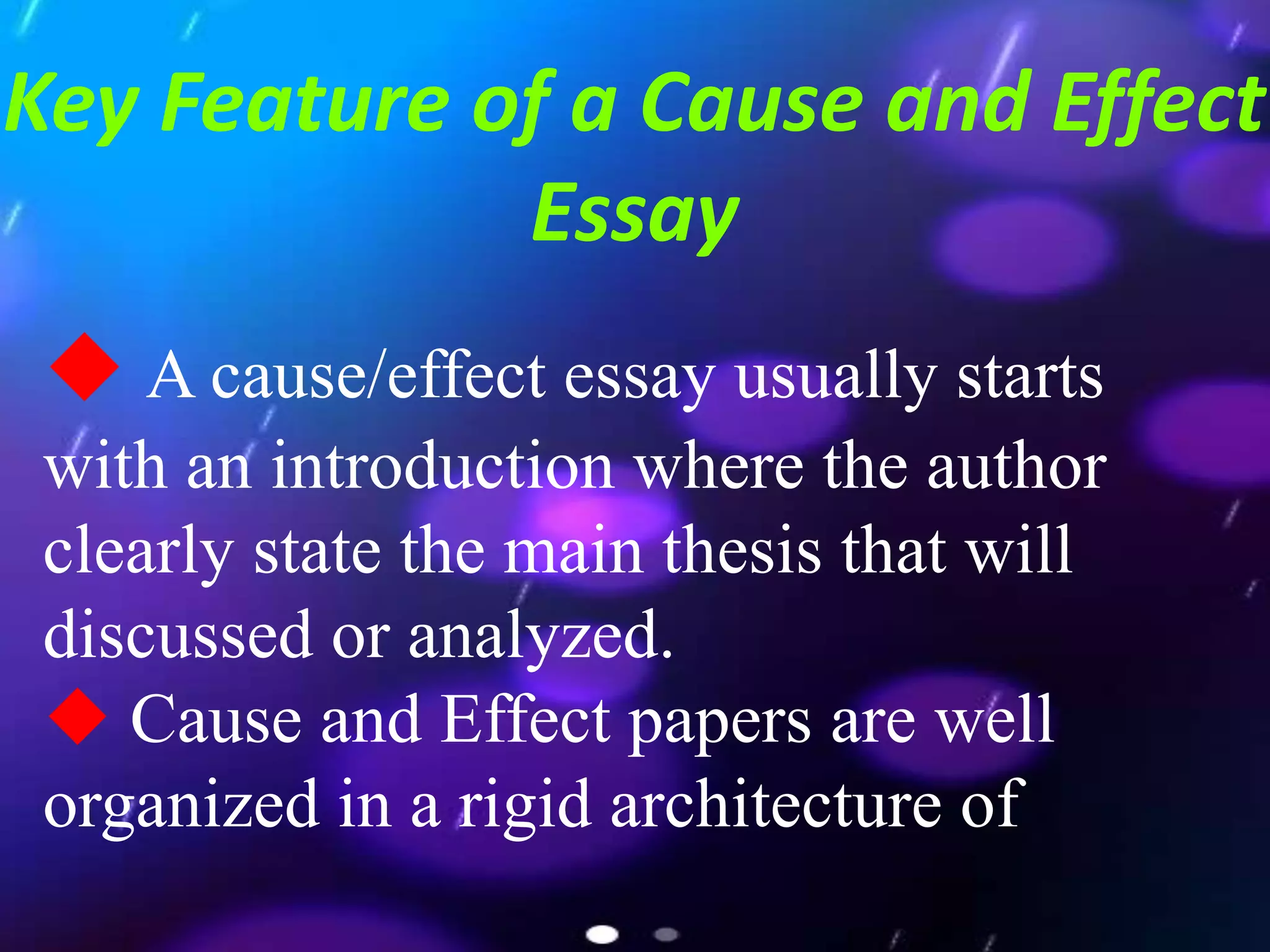 Cause And Effect Essay | PPTX