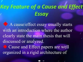 Cause And Effect Essay | PPTX