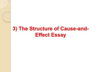 Cause and-Effect Essay Writing | PPTX