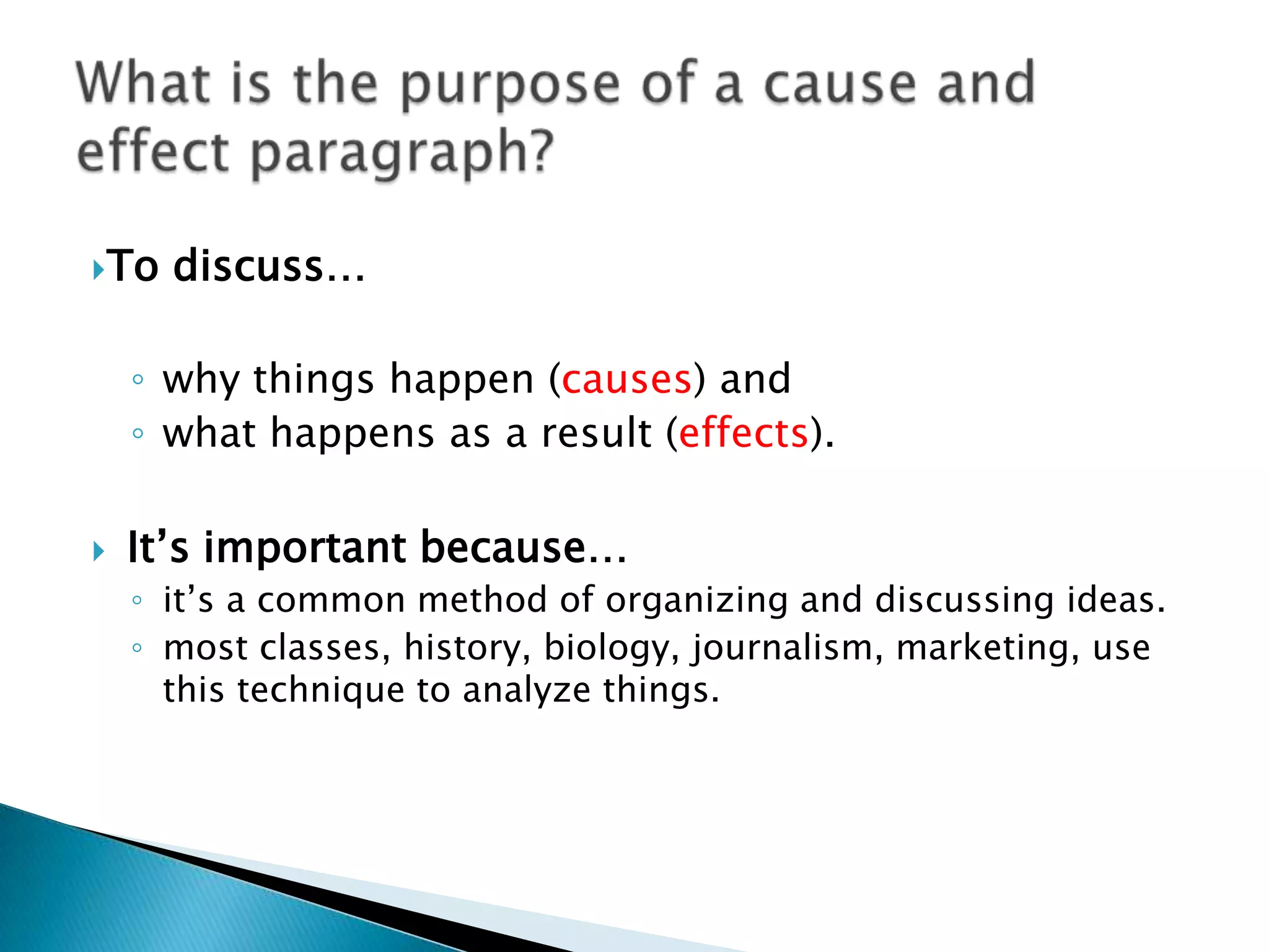 Cause and-effect paragraph | PPTX
