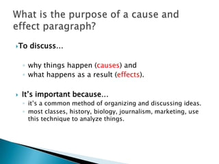 Cause and-effect paragraph | PPTX