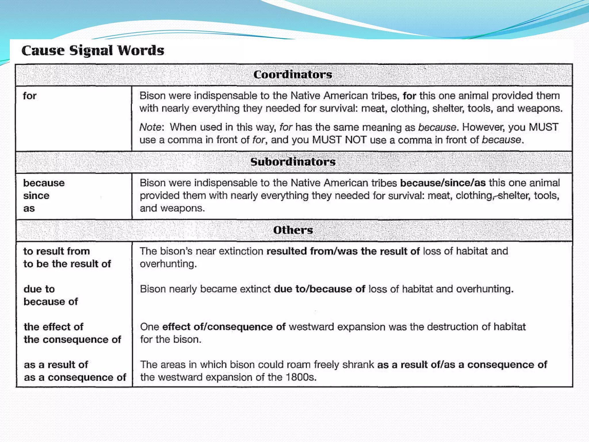 Cause effect-signalwords-phrases | PPTX