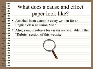 Cause and effect essay pptCause and effect essay | PPT