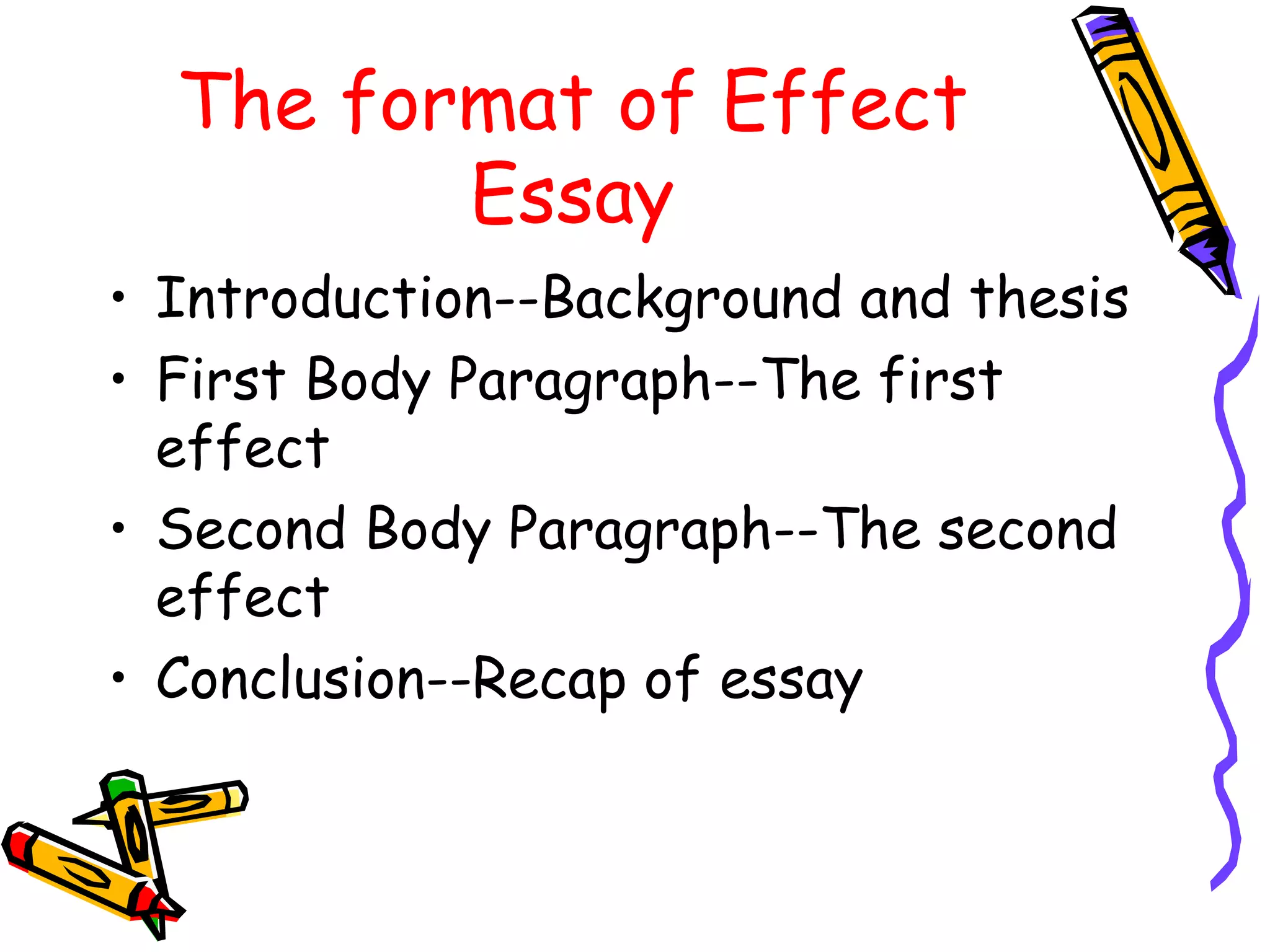 Cause effect essay powerpoint new | PPT